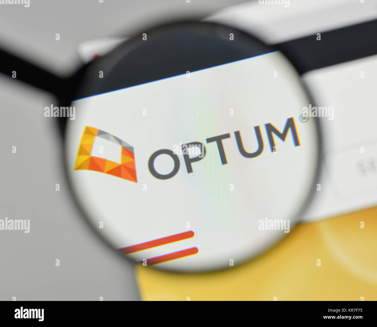 Milan, Italy - November 1, 2017: Optum Health logo on the website ...