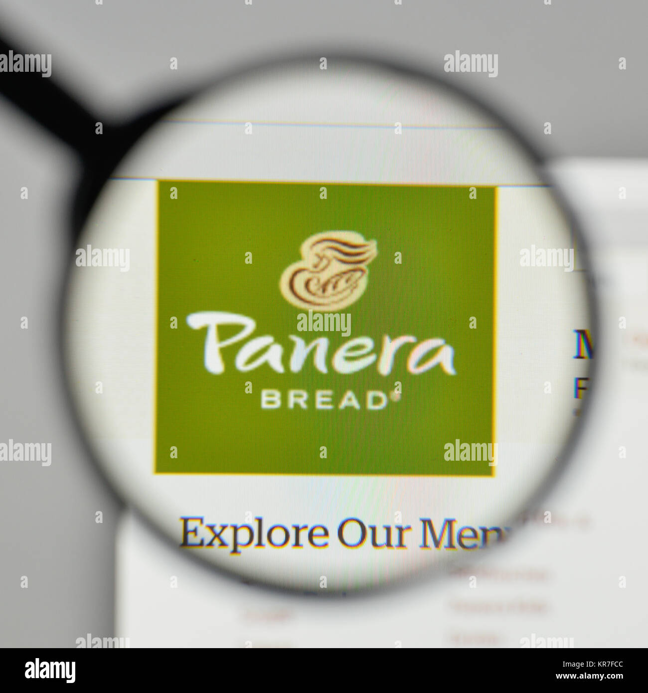Milan, Italy - November 1, 2017: Panera Bread logo on the website ...