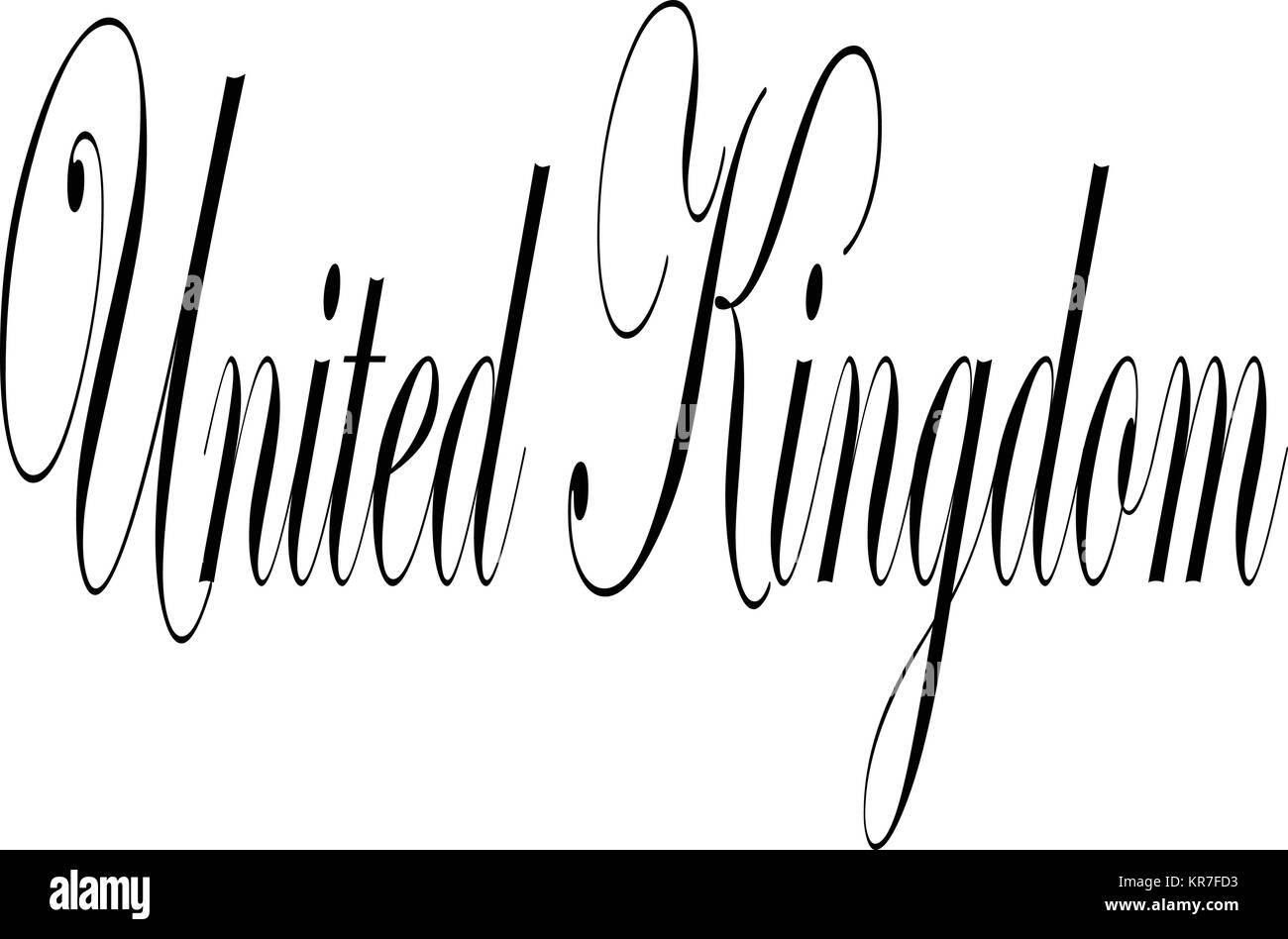 United Kingdom text sign illustration on white background Stock Vector ...