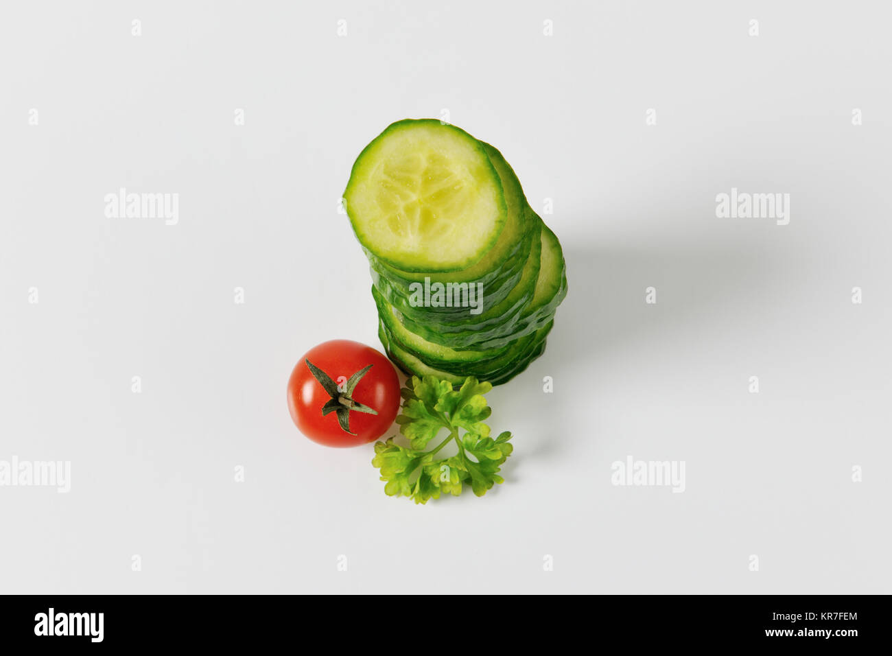 Thin sliced cucumber Stock Photo - Alamy