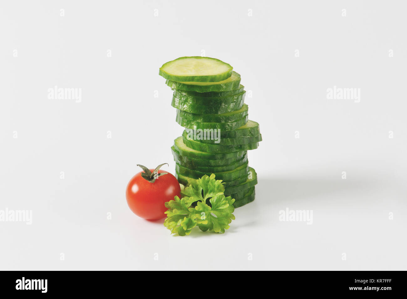Thin sliced cucumber Stock Photo - Alamy