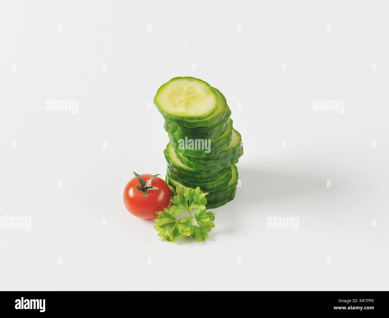 Thin sliced cucumber Stock Photo - Alamy