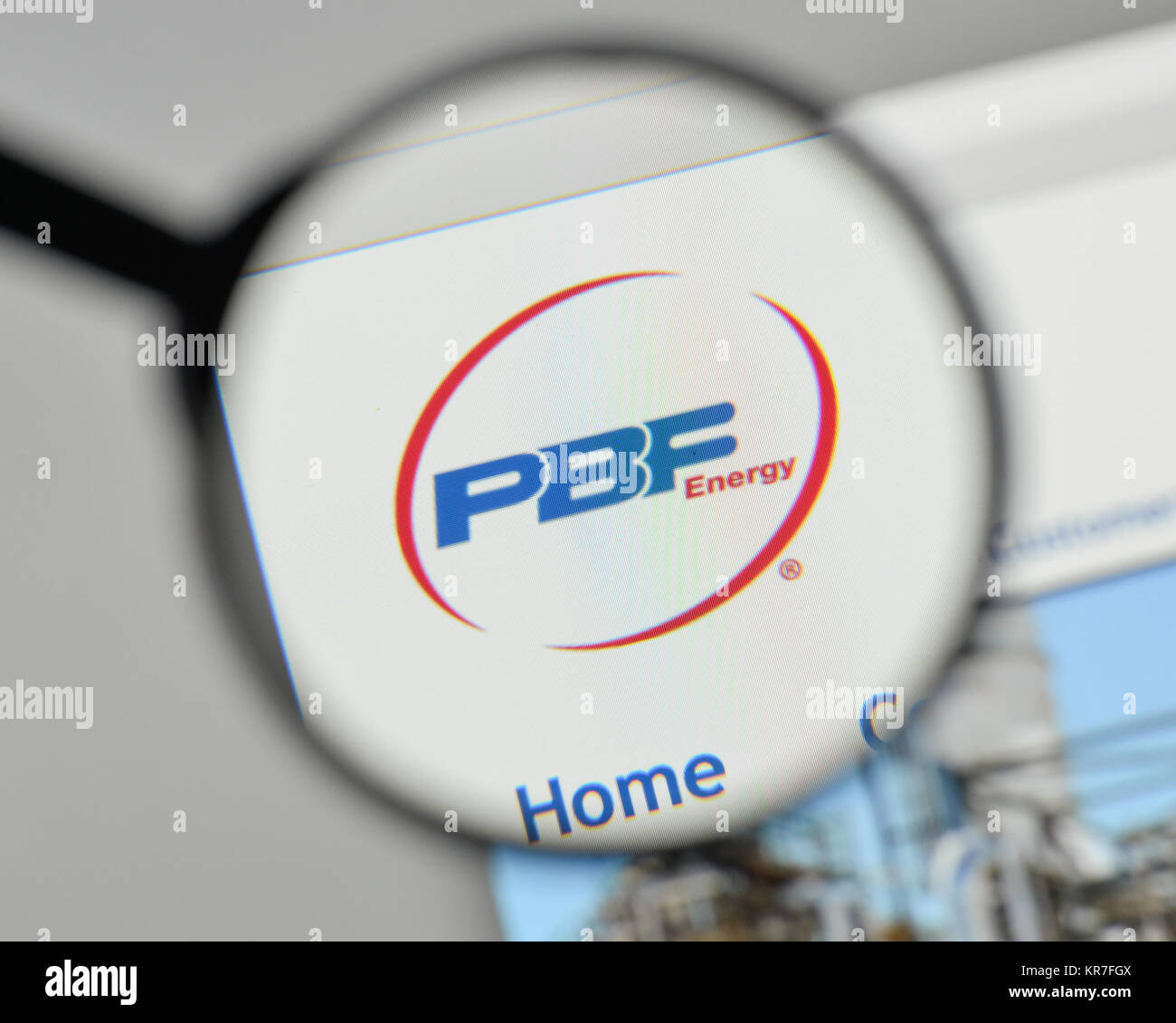 Milan, Italy - November 1, 2017: PBF Energy logo on the website ...