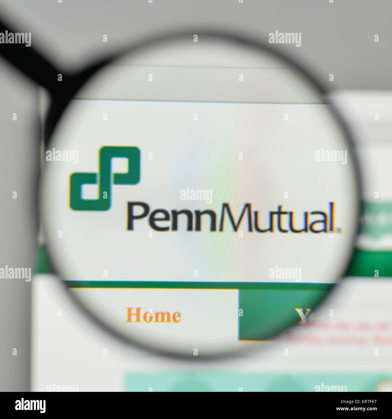 Milan, Italy - November 1, 2017: Penn Mutual Life Insurance logo on the ...