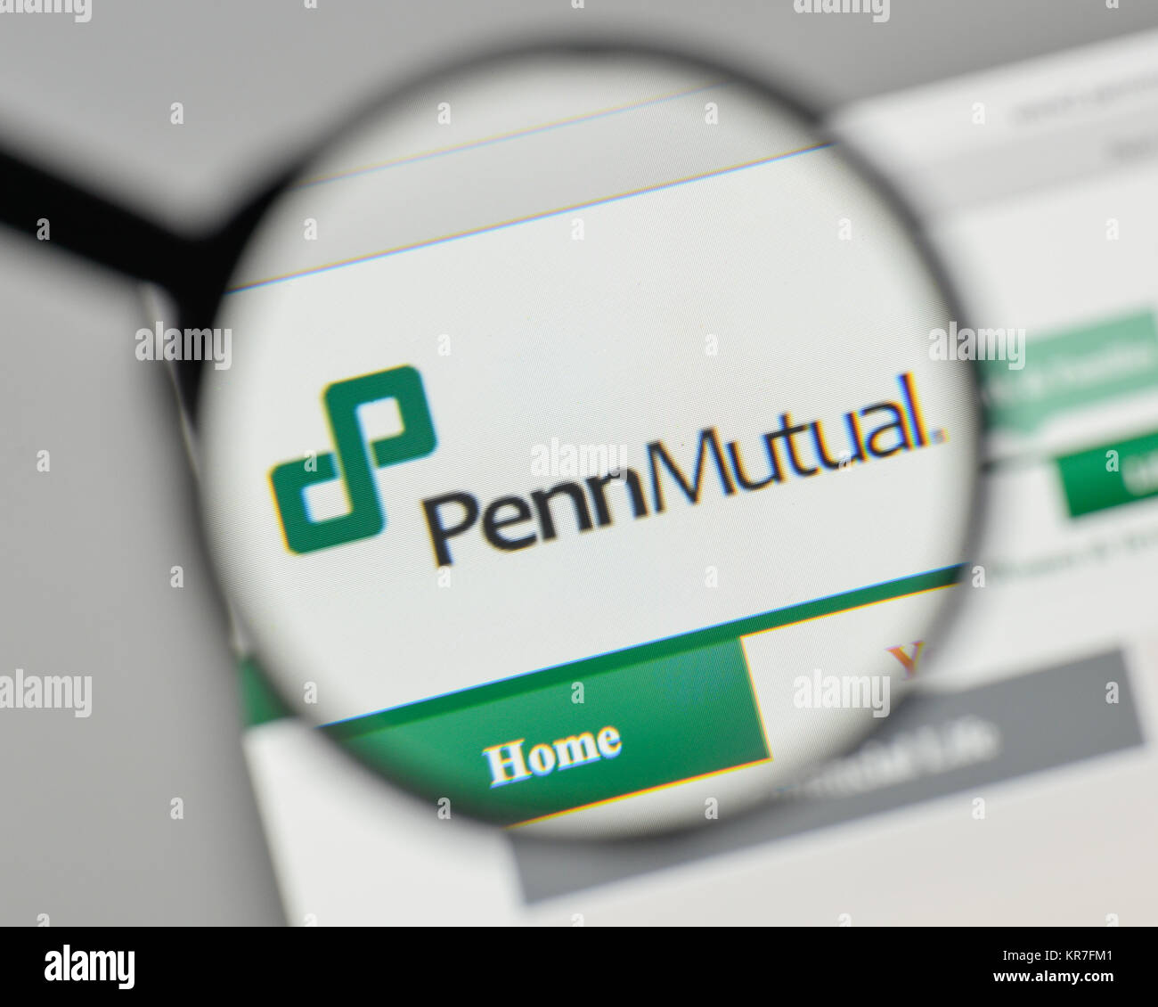 Milan, Italy - November 1, 2017: Penn Mutual Life Insurance logo on the ...