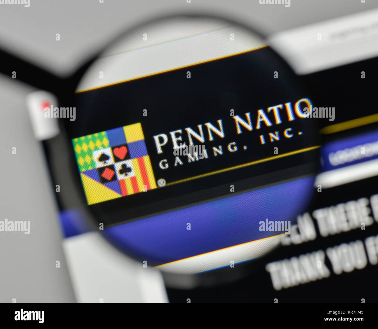 Milan, Italy - November 1, 2017: Penn National Gaming logo on the ...