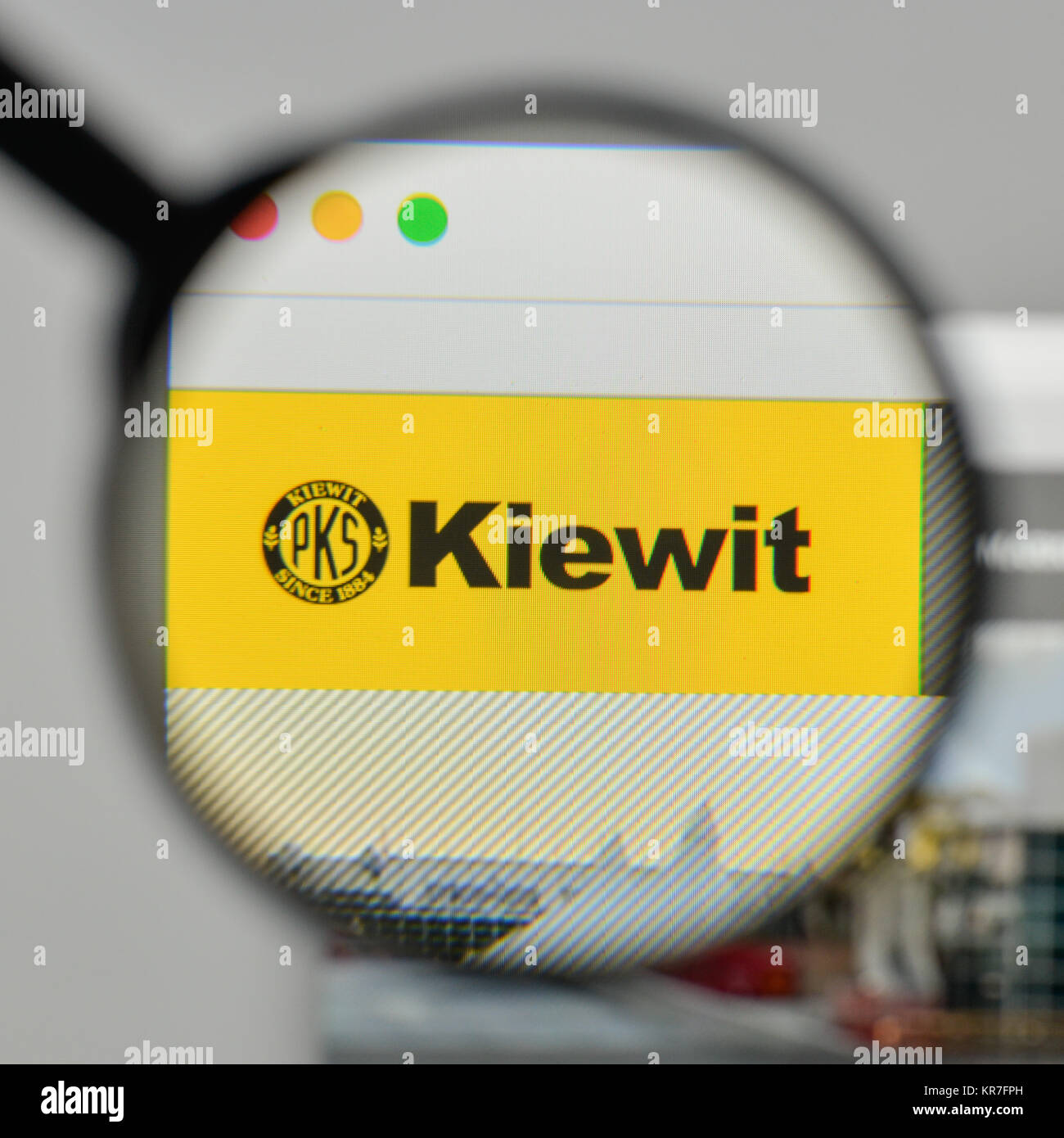 Milan, Italy - November 1, 2017: Peter Kiewit Sons logo on the website ...