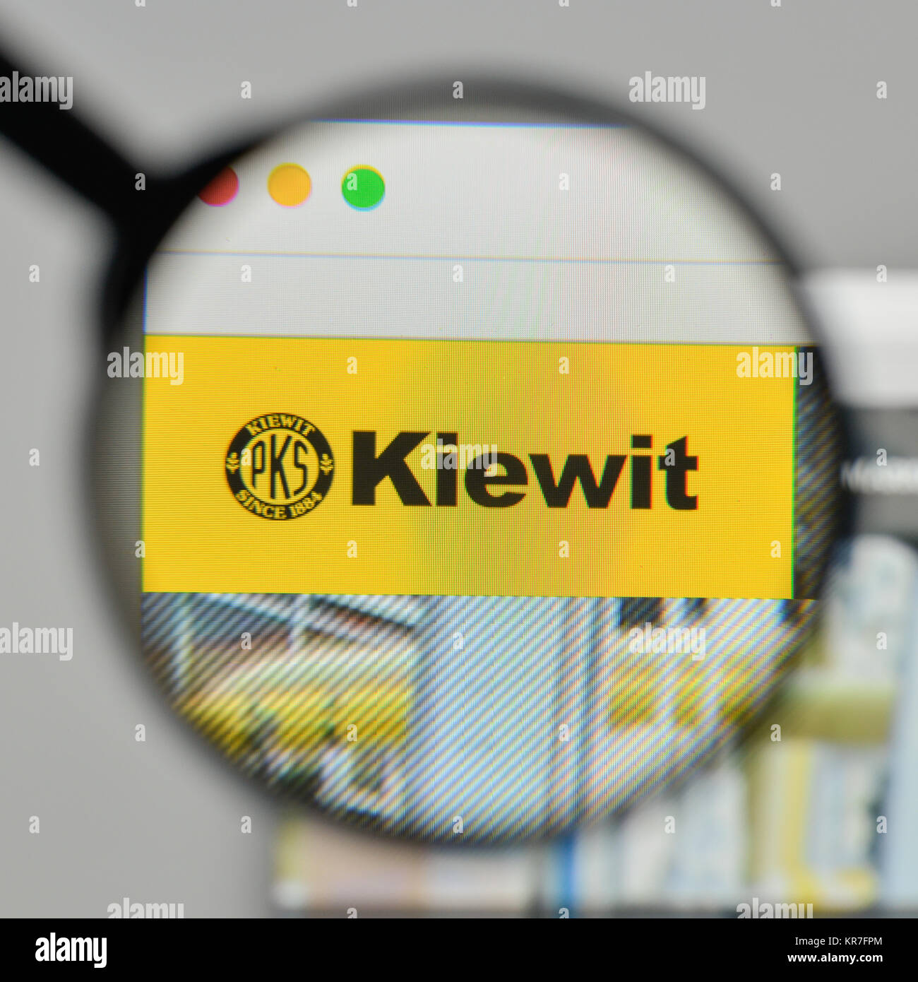 Milan, Italy - November 1, 2017: Peter Kiewit Sons logo on the website ...