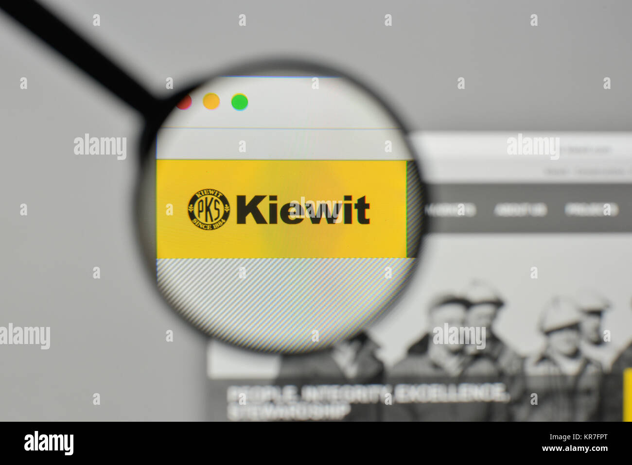 Milan, Italy - November 1, 2017: Peter Kiewit Sons logo on the website ...