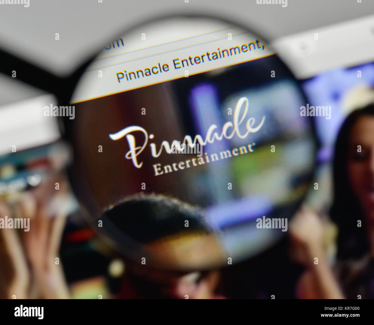 Milan, Italy - November 1, 2017: Pinnacle Entertainment logo on the ...