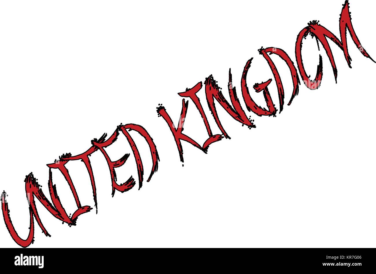 United Kingdom text sign illustration on white background Stock Vector ...