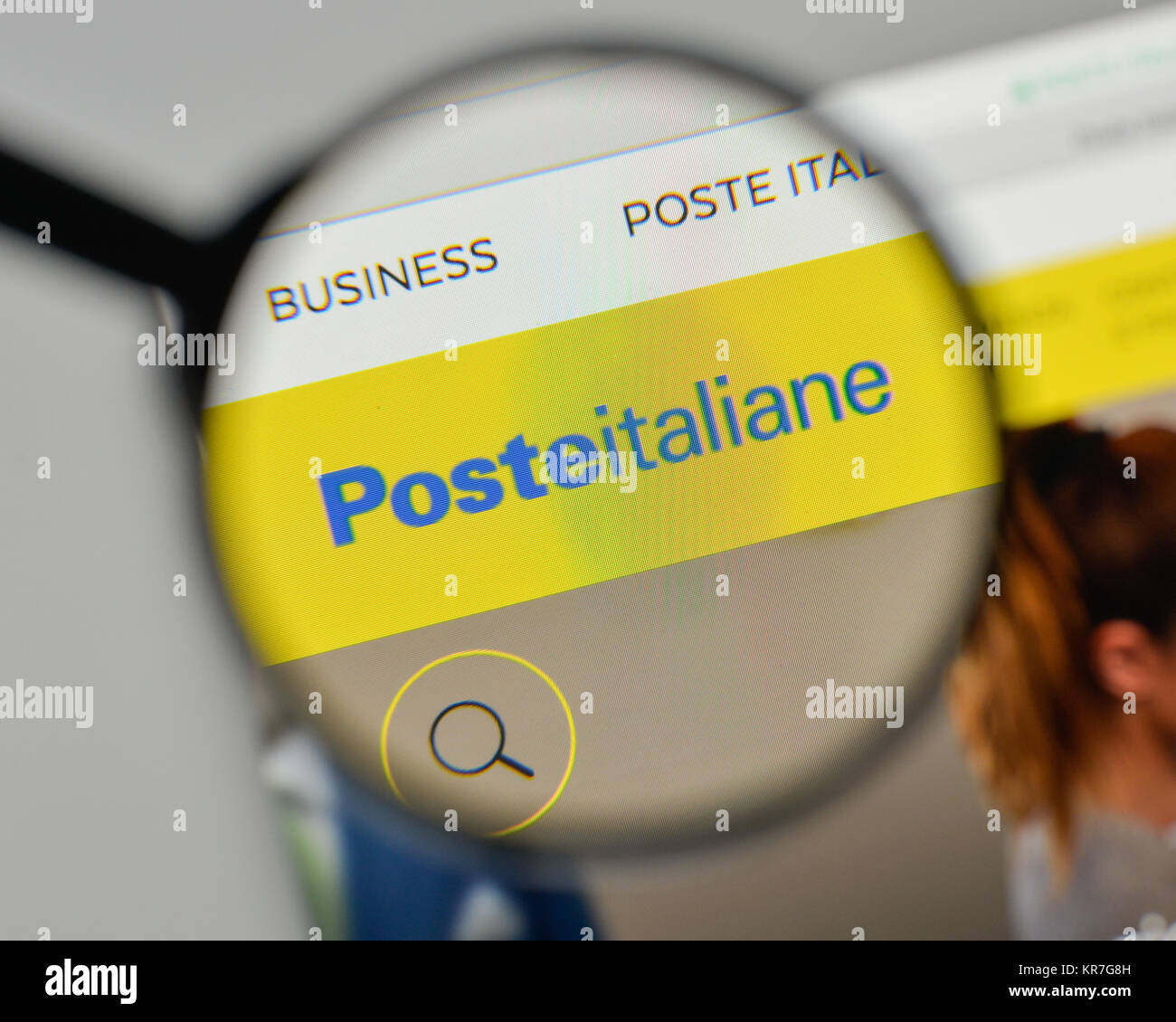 Milan, Italy - November 1, 2017: Poste Italiane logo on the website ...