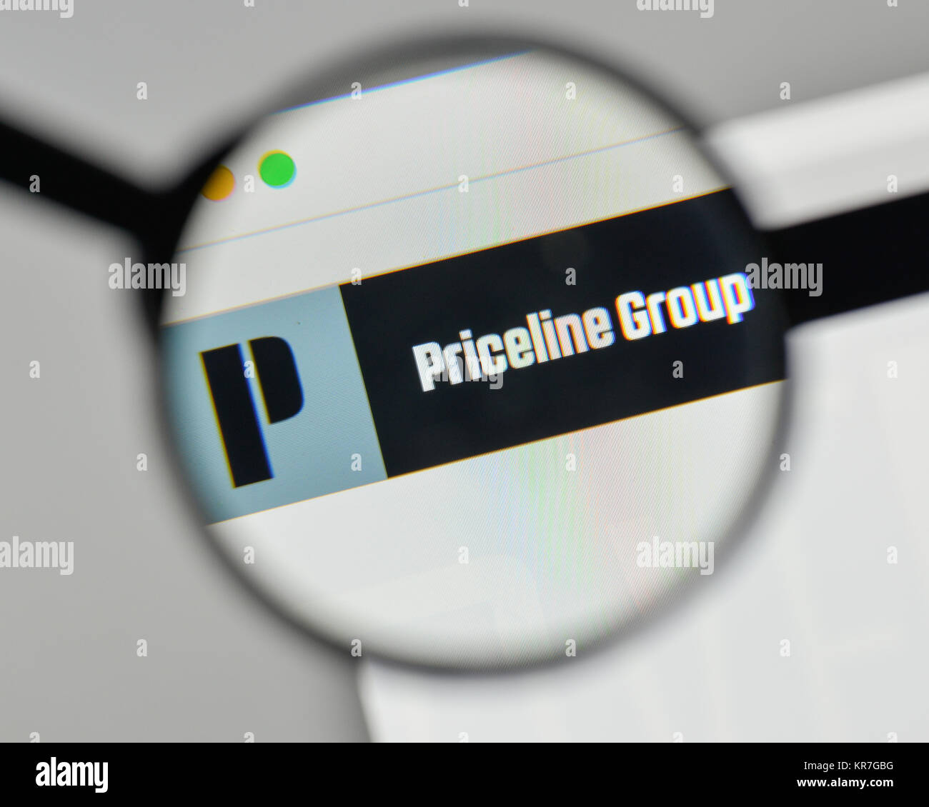 Milan, Italy - November 1, 2017: Priceline Group logo on the website ...