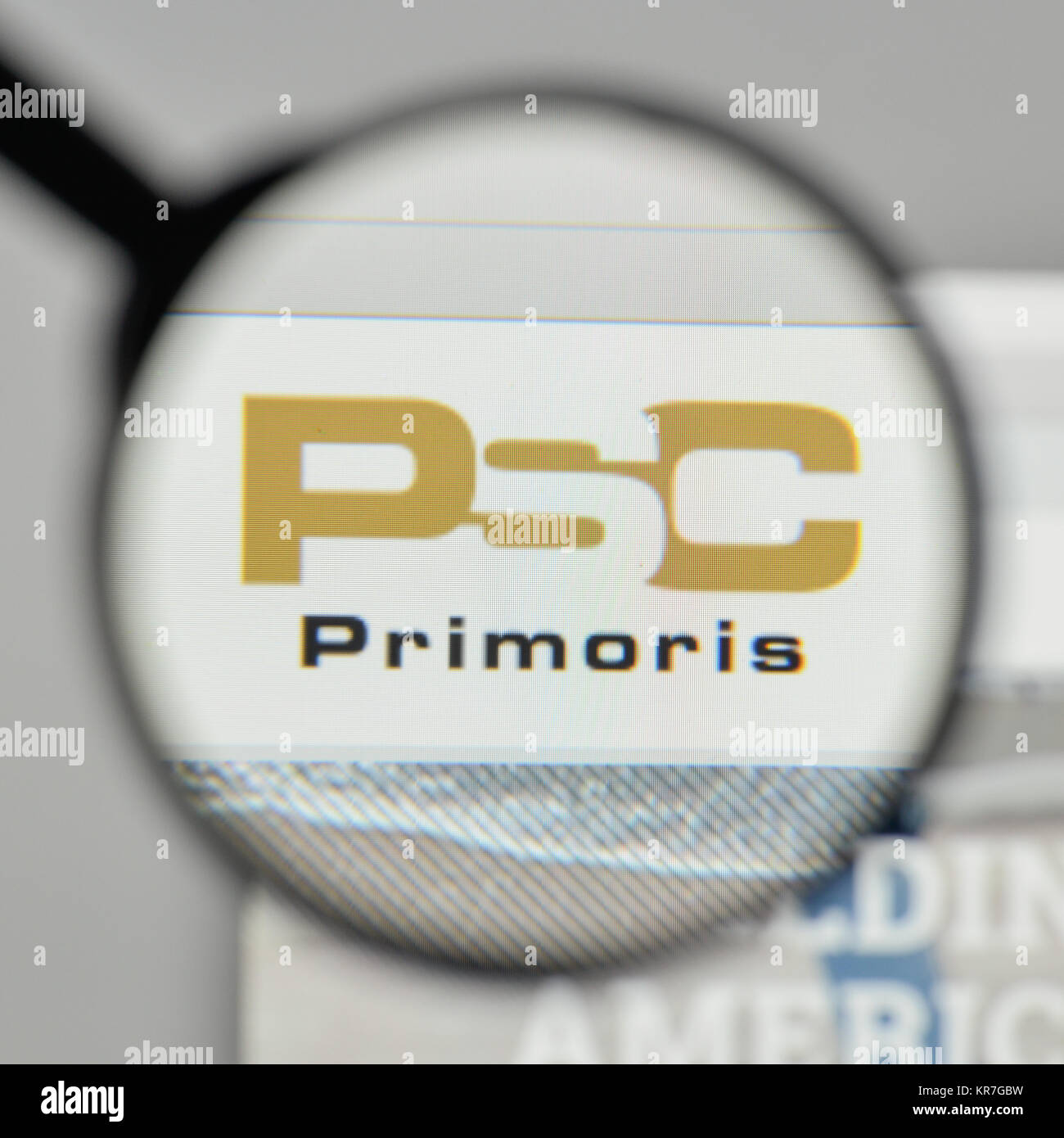 Milan, Italy - November 1, 2017: Primoris Services logo on the website ...