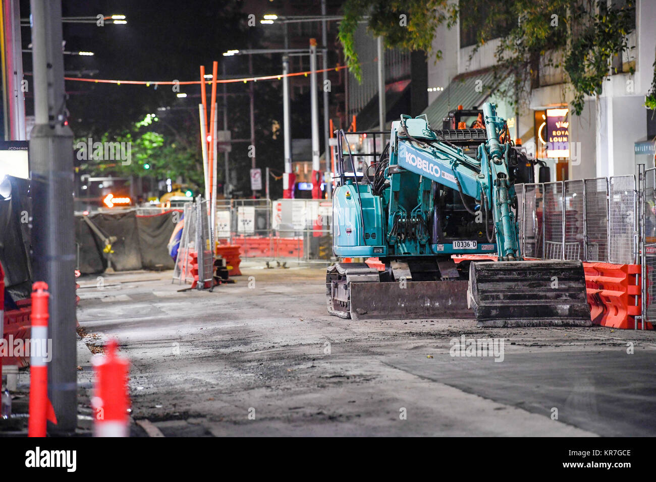 Sydney, Australia - 17th December 2017: Construction site seen setup ...