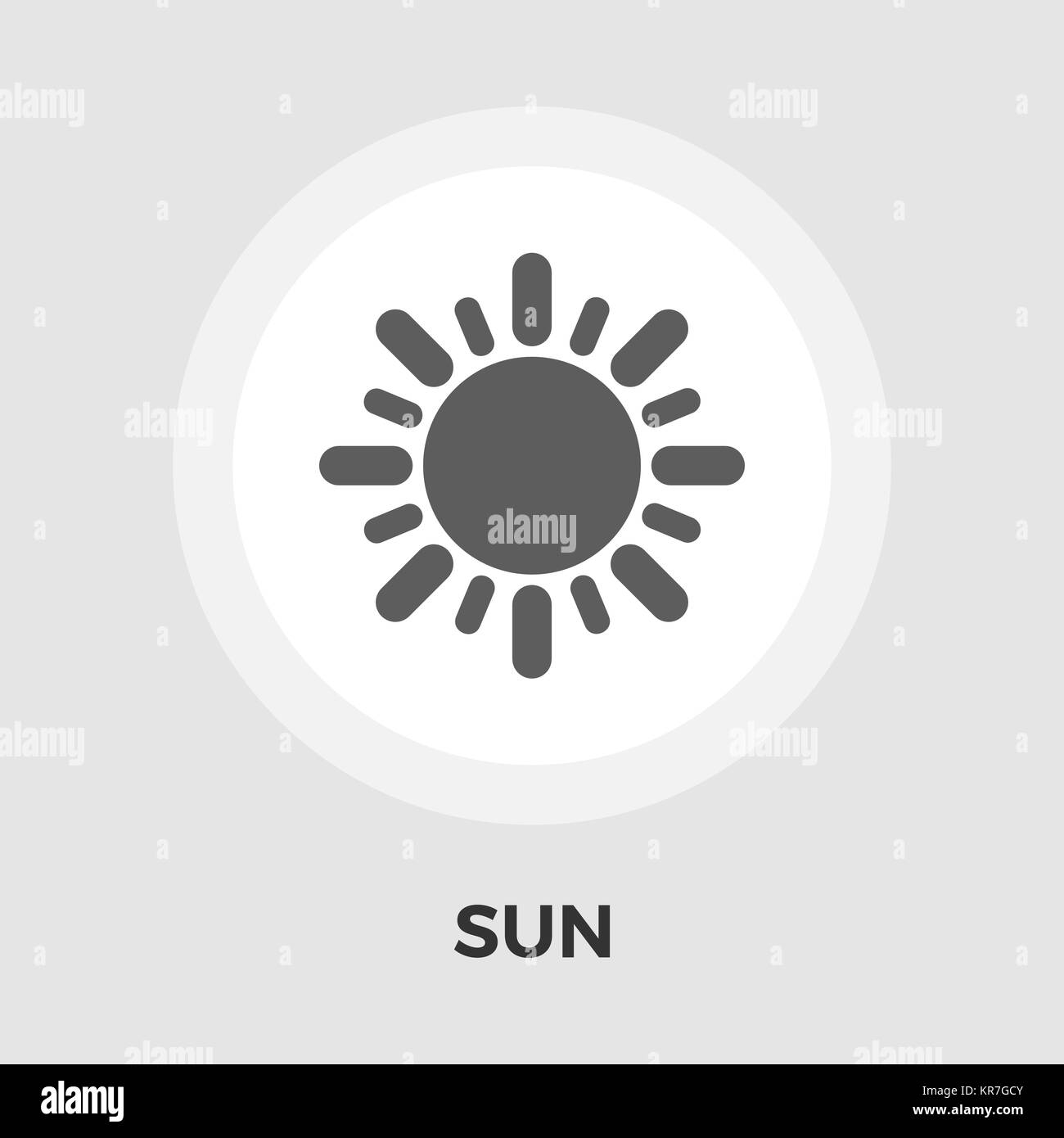 Sun Icon Vector. Flat icon isolated on the white background. Editable ...