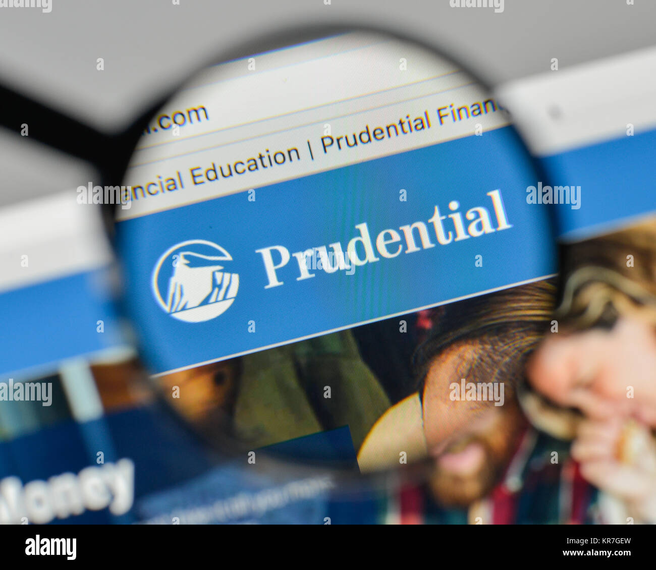 Milan, Italy - November 1, 2017: Prudential Financial logo on the ...