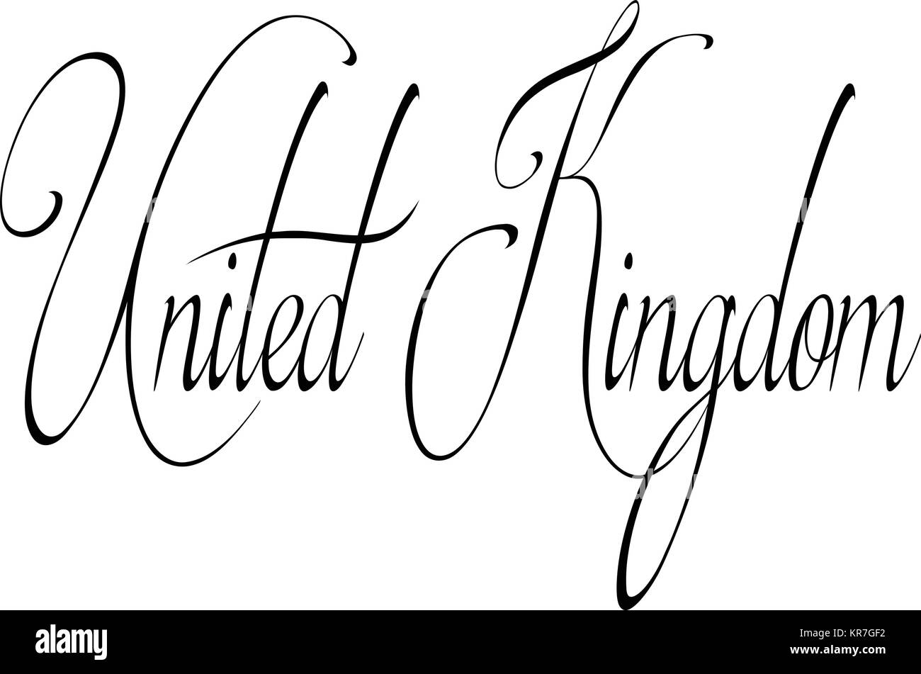 United Kingdom text sign illustration on white background Stock Vector ...