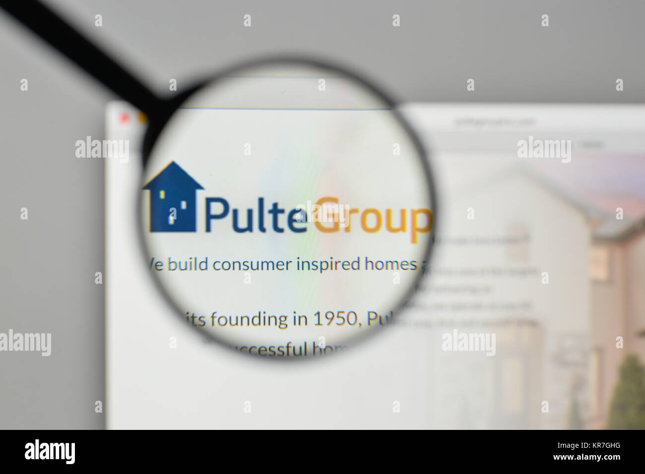 Milan, Italy - November 1, 2017: Pulte Group logo on the website ...