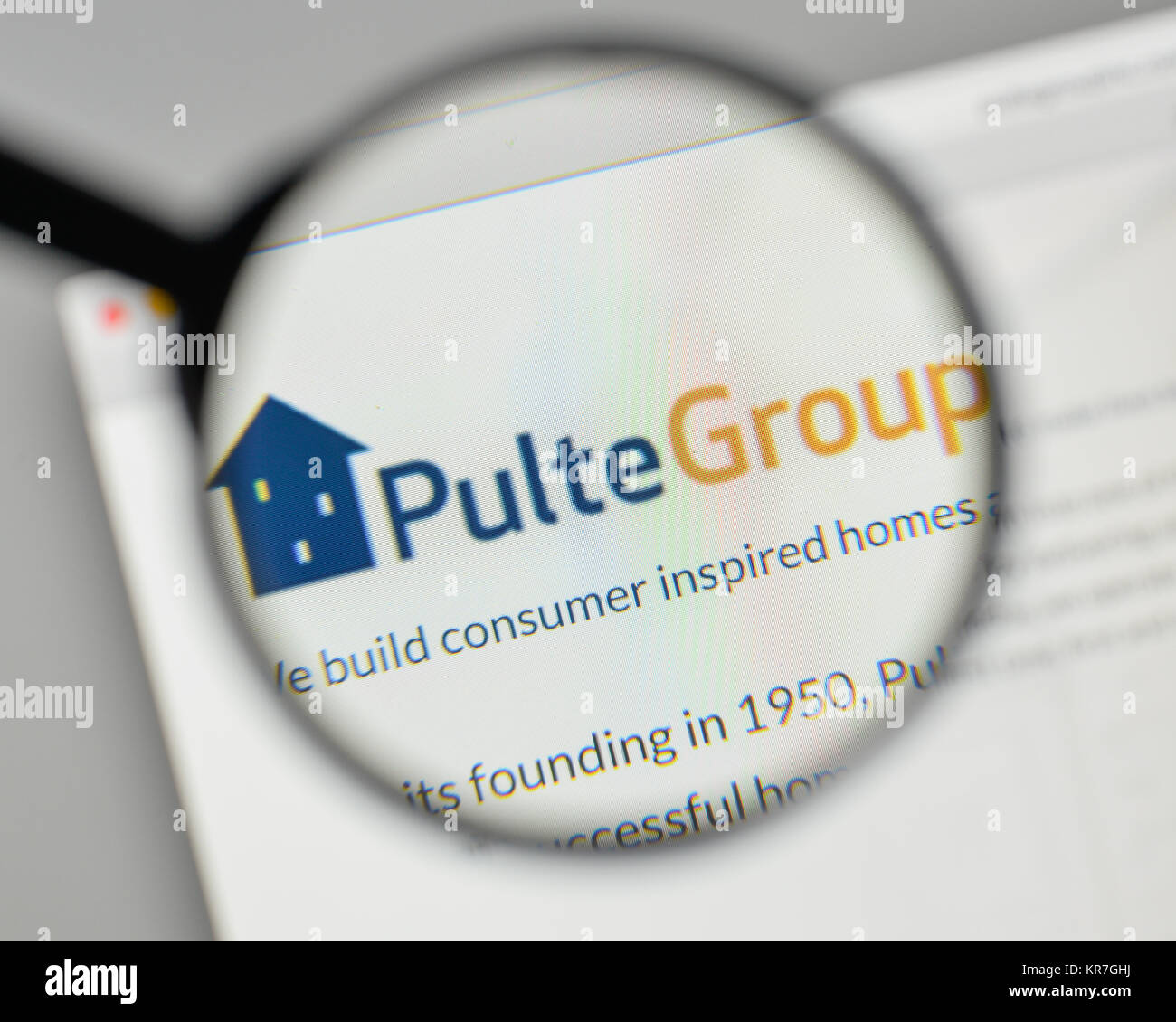 Milan, Italy - November 1, 2017: Pulte Group logo on the website ...