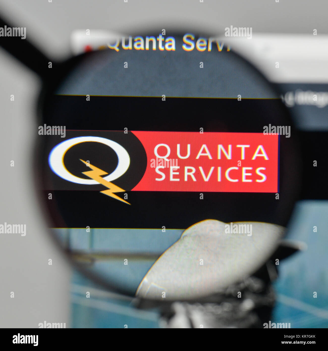 Milan, Italy - November 1, 2017: Quanta Services logo on the website ...