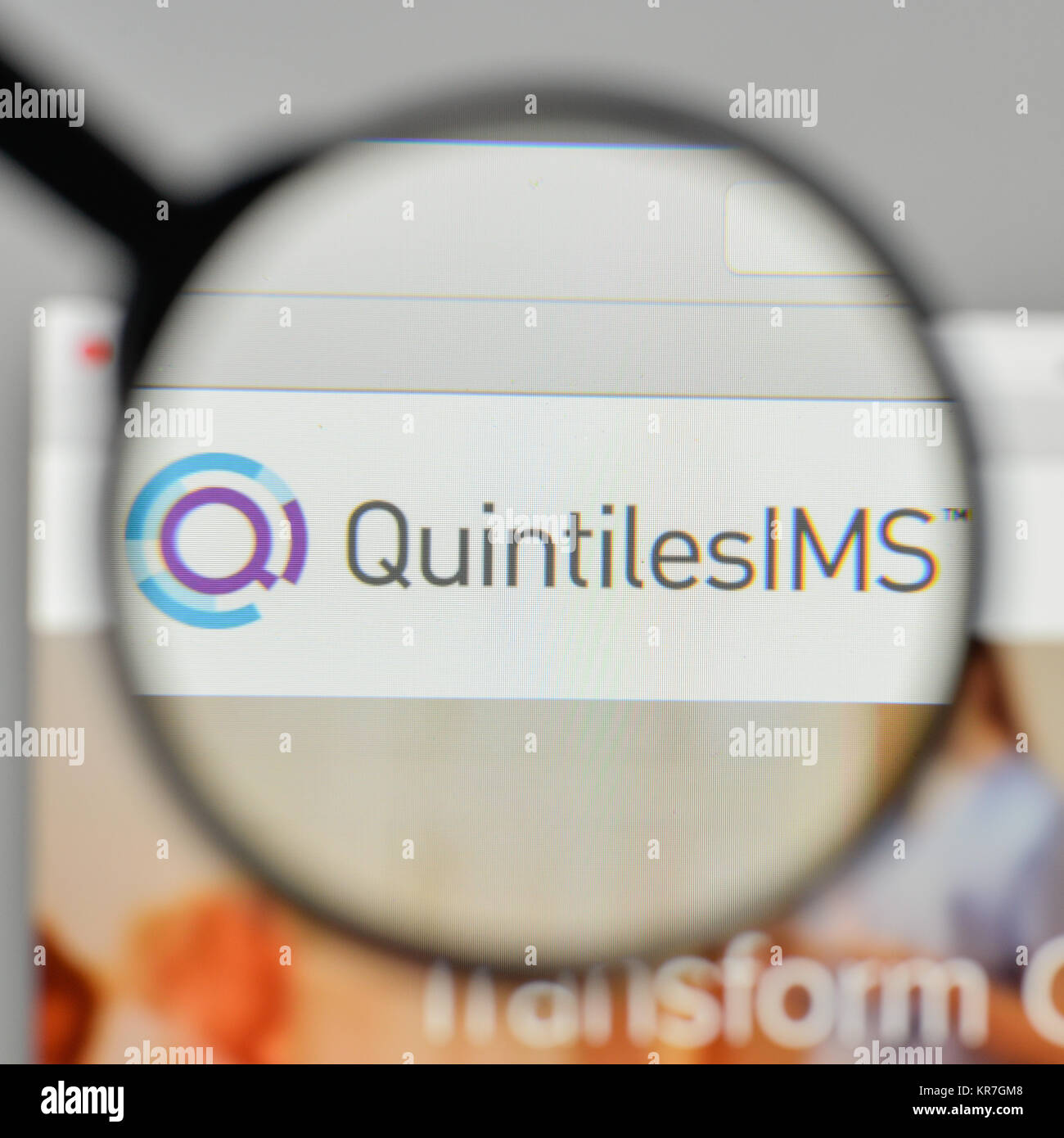 Milan, Italy - November 1, 2017: Quintiles IMS Holdings logo on the ...