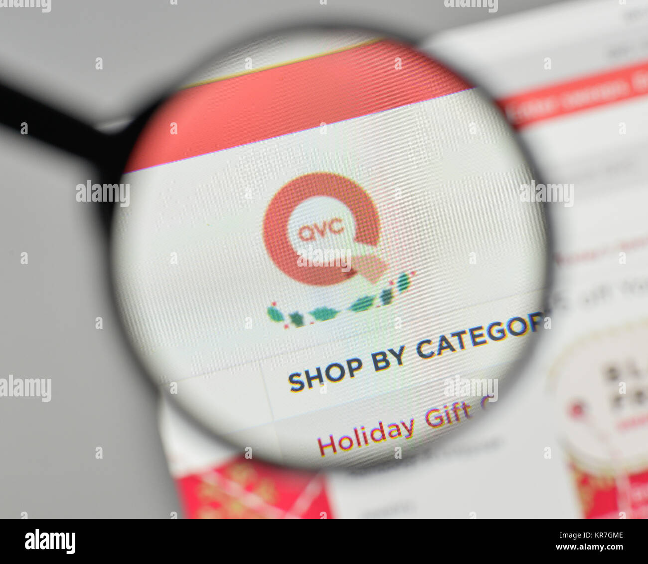 Milan, Italy - November 1, 2017: QVC logo on the website homepage Stock ...