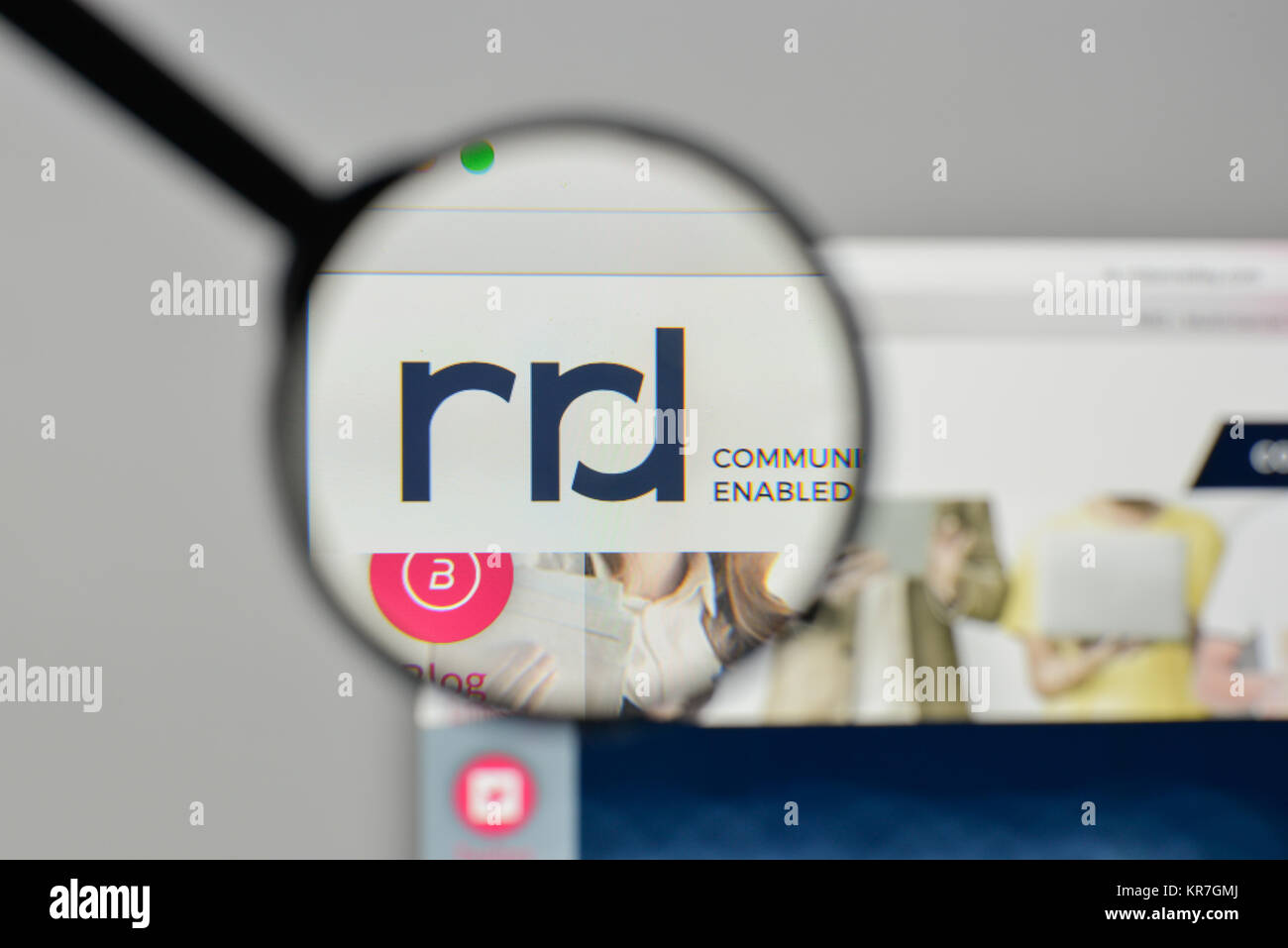 Milan, Italy - November 1, 2017: R.R. Donnelley & Sons logo on the ...