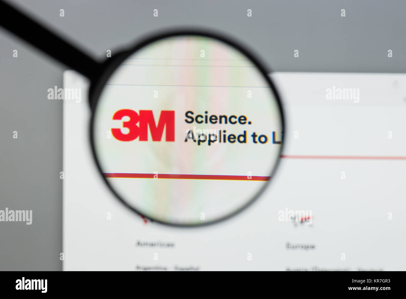 Milan, Italy - August 10, 2017: 3M website homepage. Is an American ...