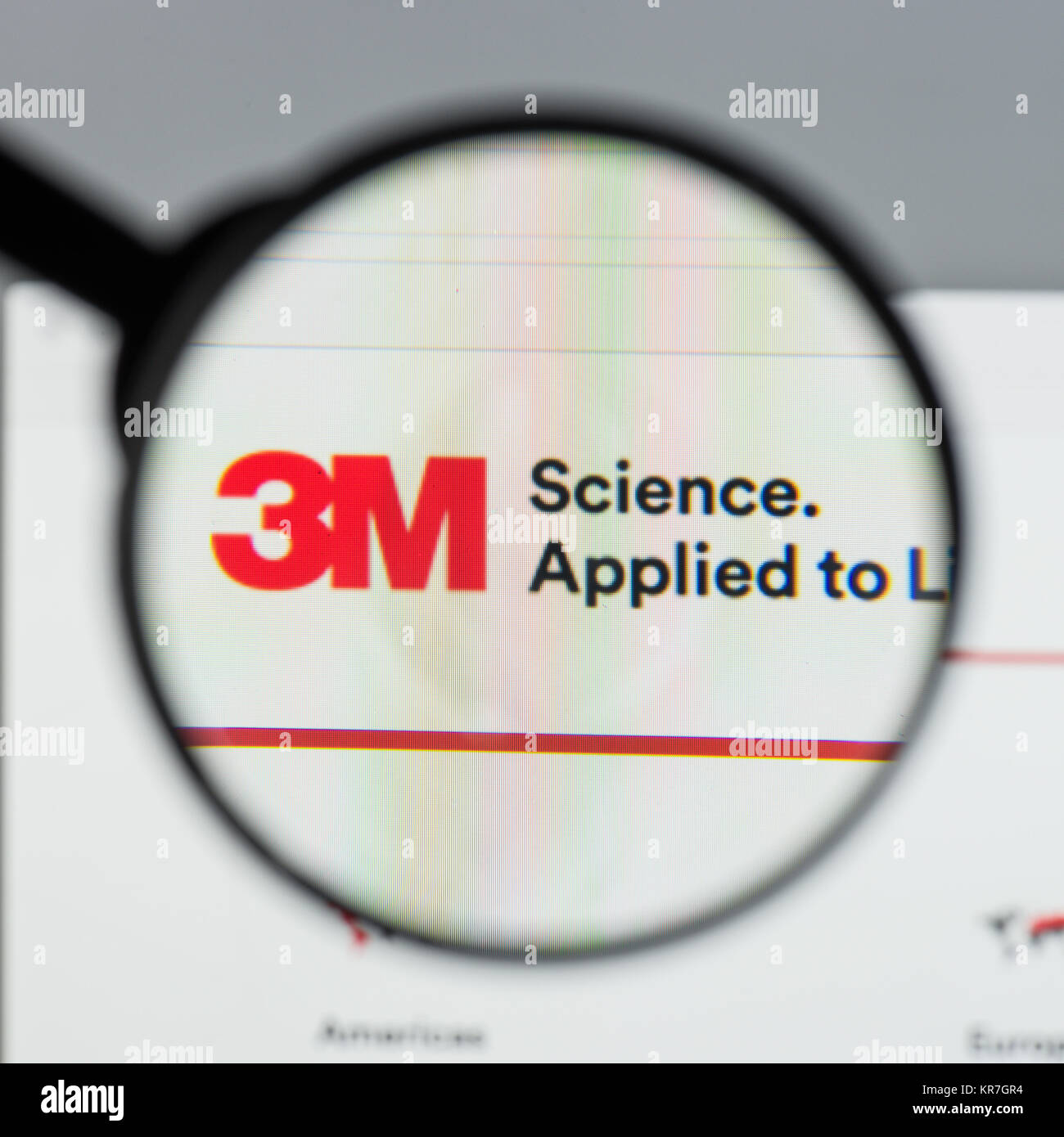 Milan, Italy - August 10, 2017: 3M website homepage. Is an American ...