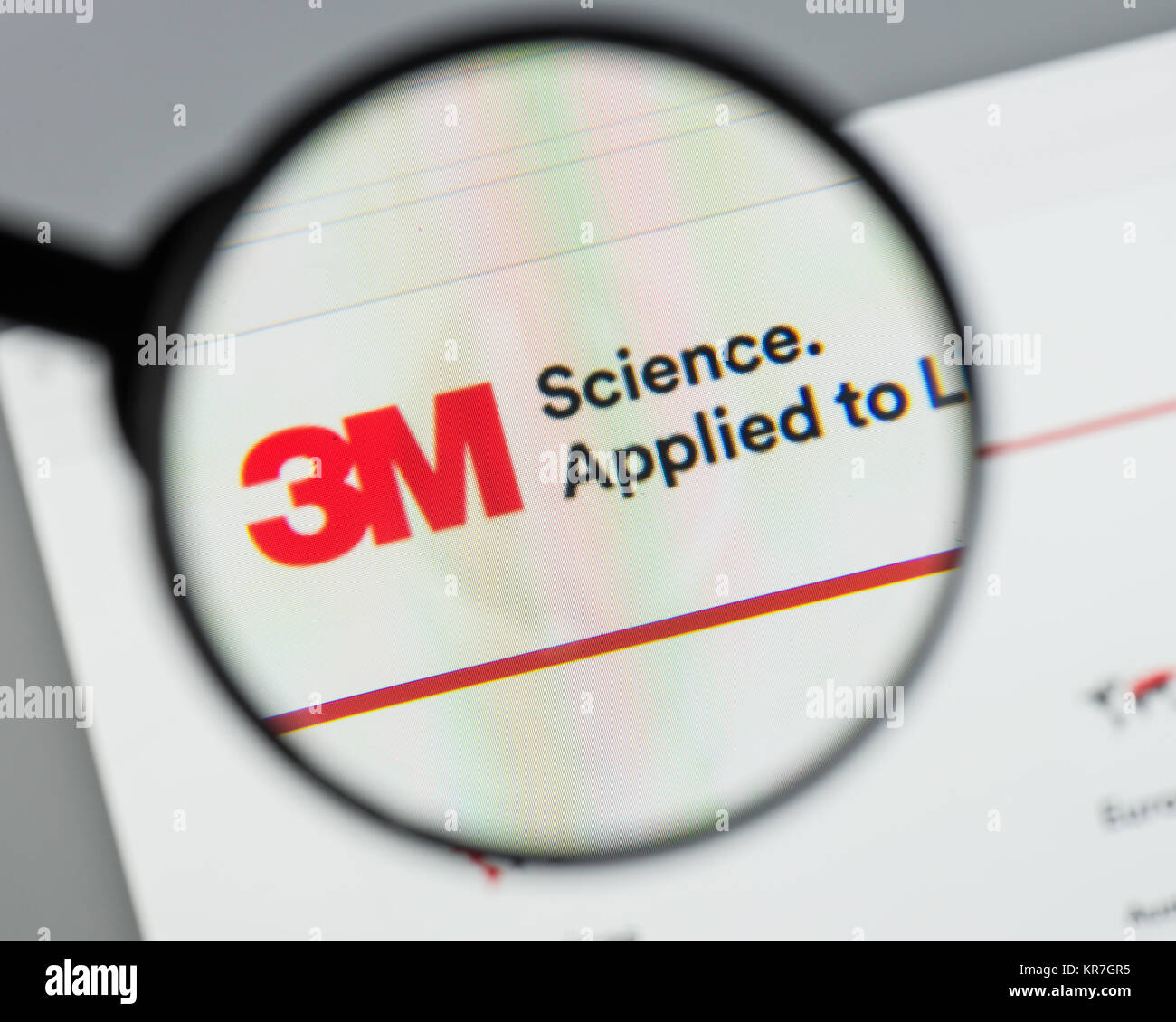 Milan, Italy - August 10, 2017: 3M website homepage. Is an American ...