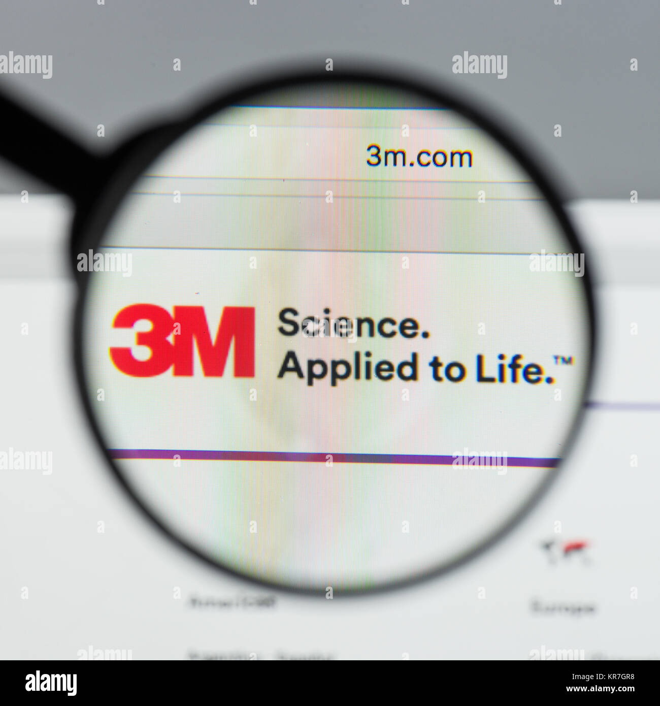 Milan, Italy - August 10, 2017: 3M website homepage. Is an American ...