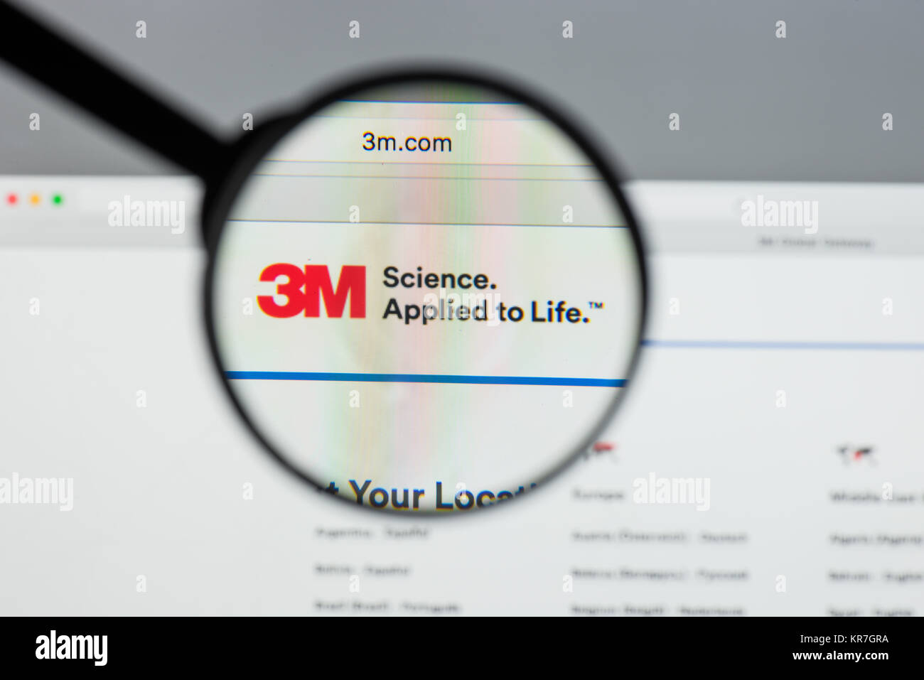 Milan, Italy - August 10, 2017: 3M website homepage. Is an American ...