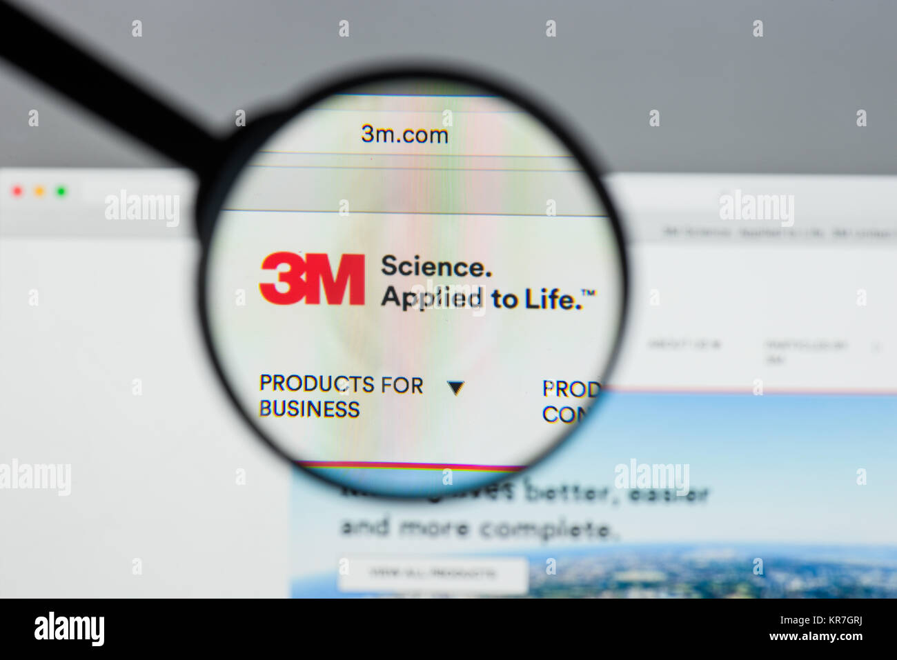 Milan, Italy - August 10, 2017: 3M website homepage. Is an American ...