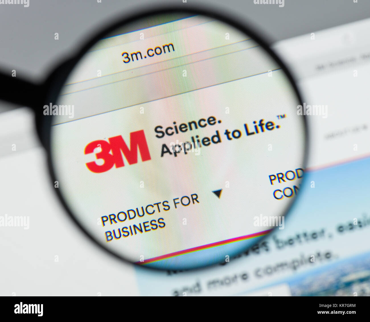 Milan, Italy - August 10, 2017: 3M website homepage. Is an American ...