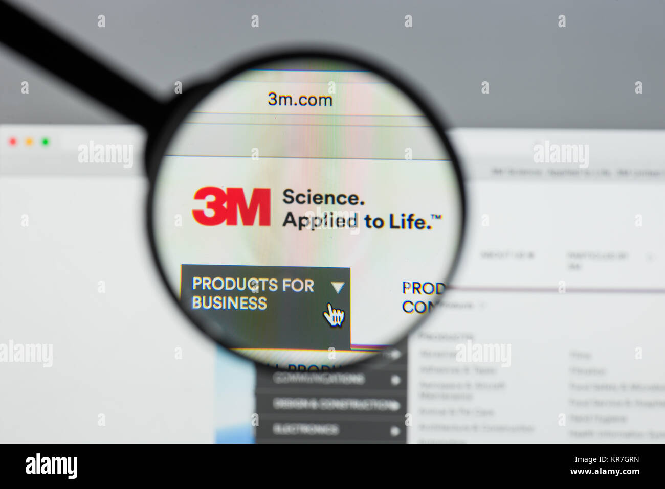 Milan, Italy - August 10, 2017: 3M website homepage. Is an American ...