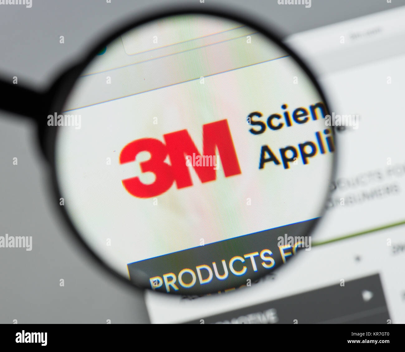 Milan, Italy - August 10, 2017: 3M website homepage. Is an American ...