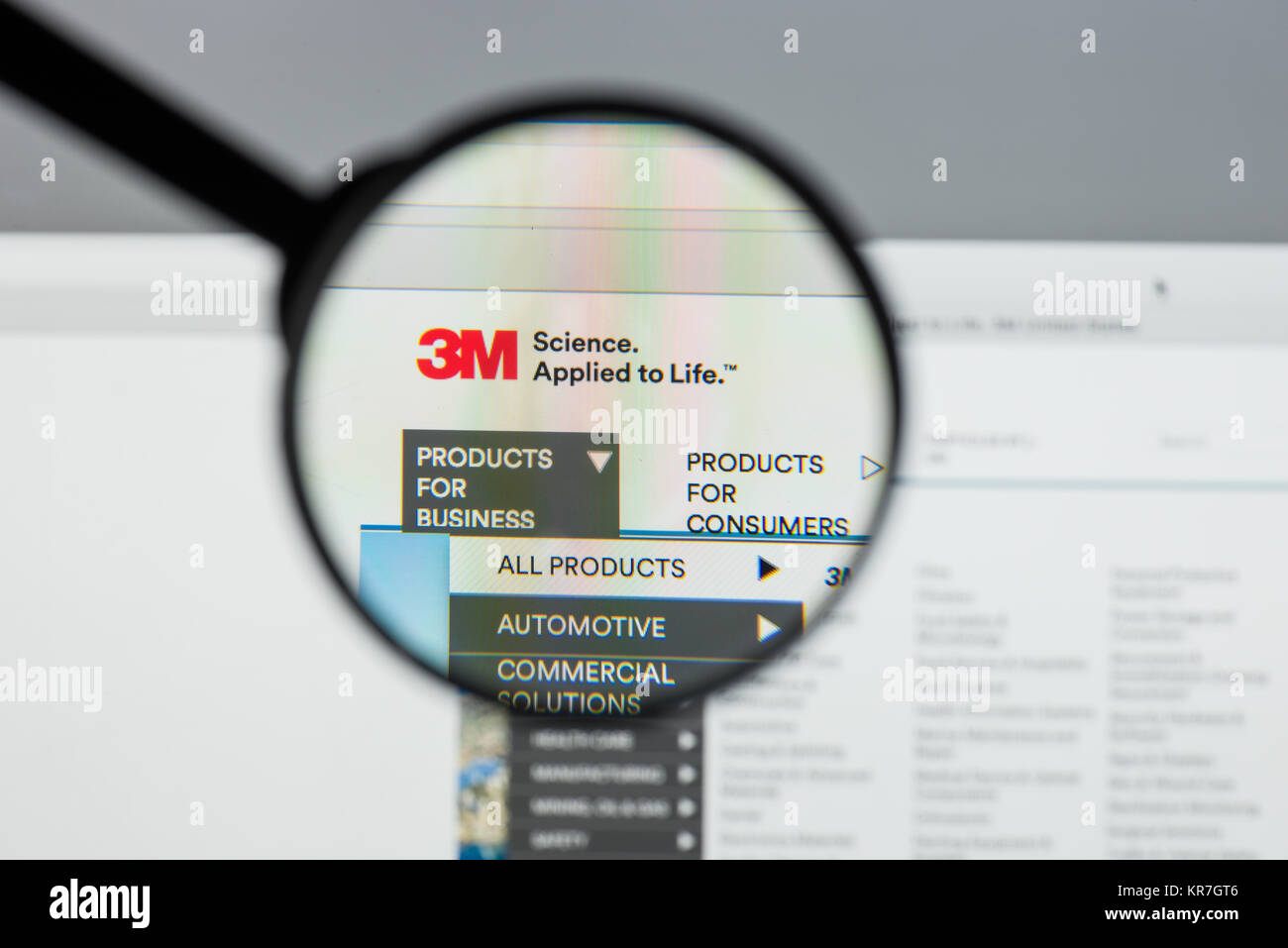 Milan, Italy - August 10, 2017: 3M website homepage. Is an American ...