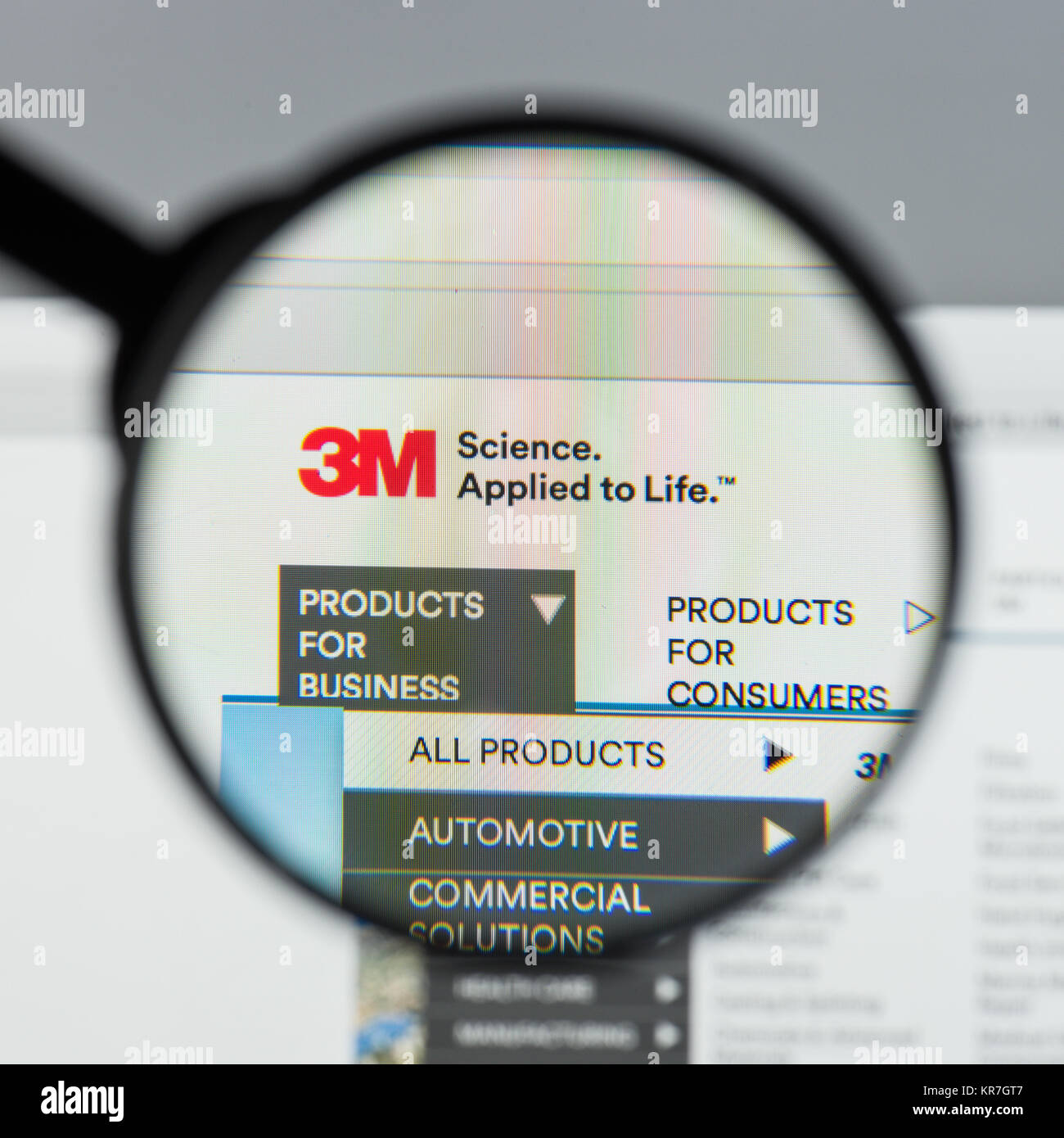 Milan, Italy - August 10, 2017: 3M website homepage. Is an American ...