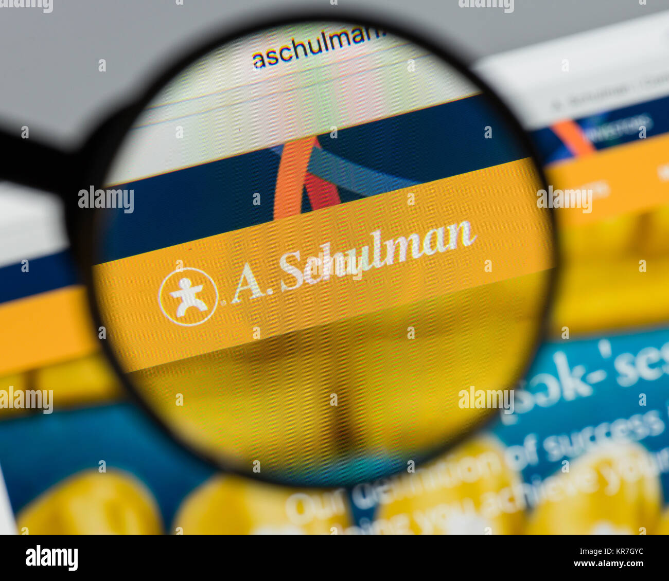 Milan, Italy - August 10, 2017: A Schulman website homepage. It is a ...