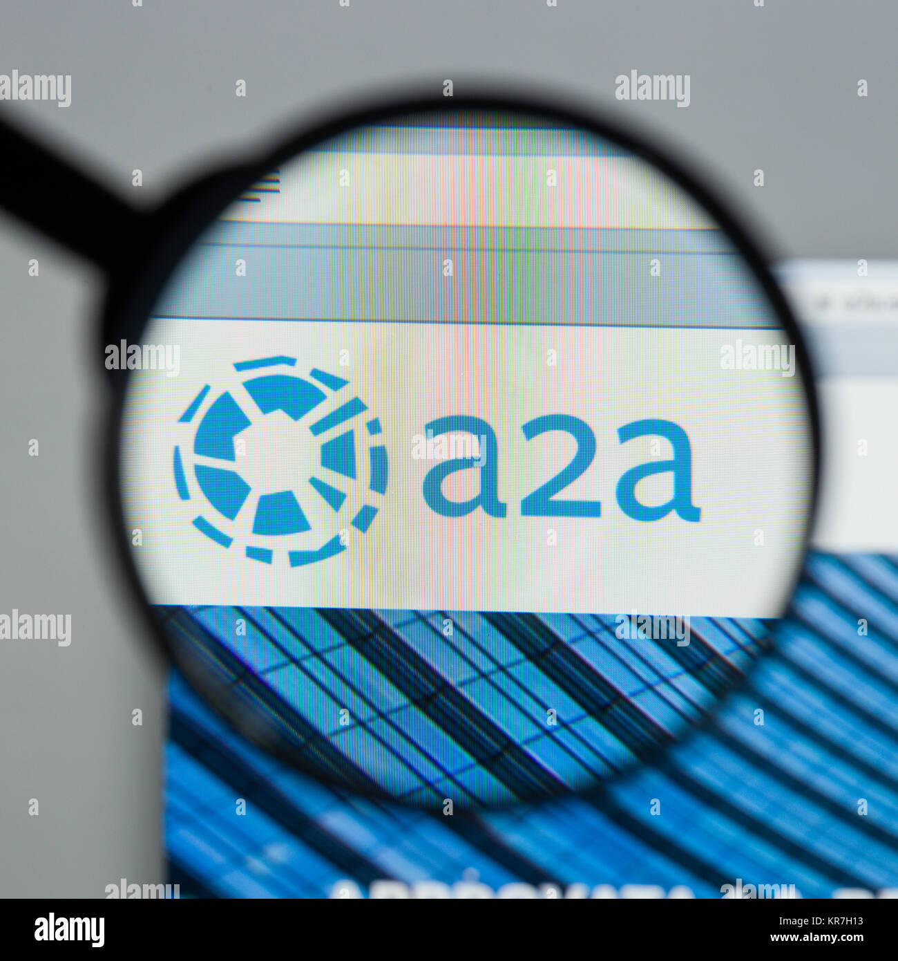 Milan, Italy - August 10, 2017: A2A website homepage. It . A2A logo ...