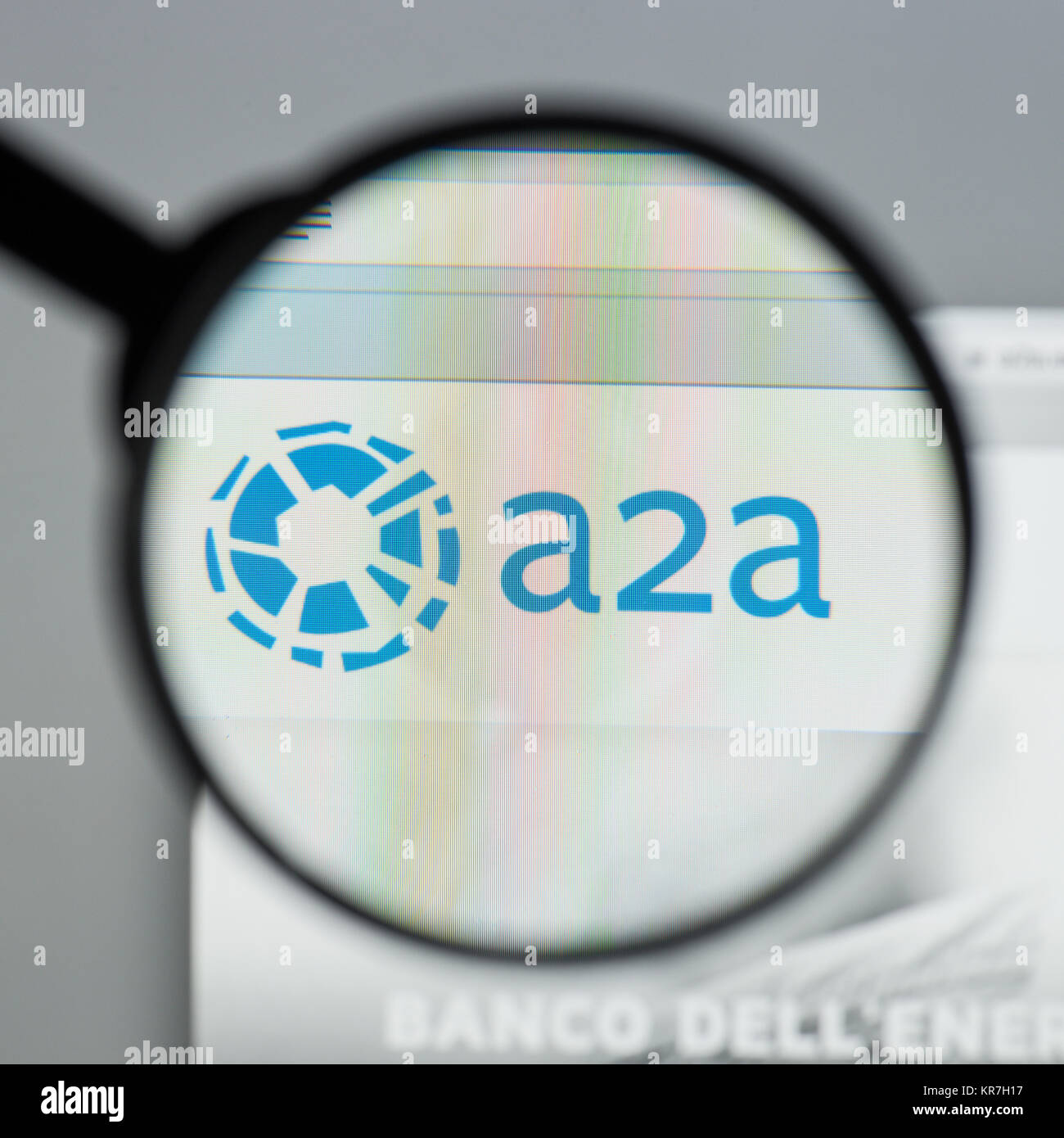 Milan, Italy - August 10, 2017: A2A website homepage. It . A2A logo ...