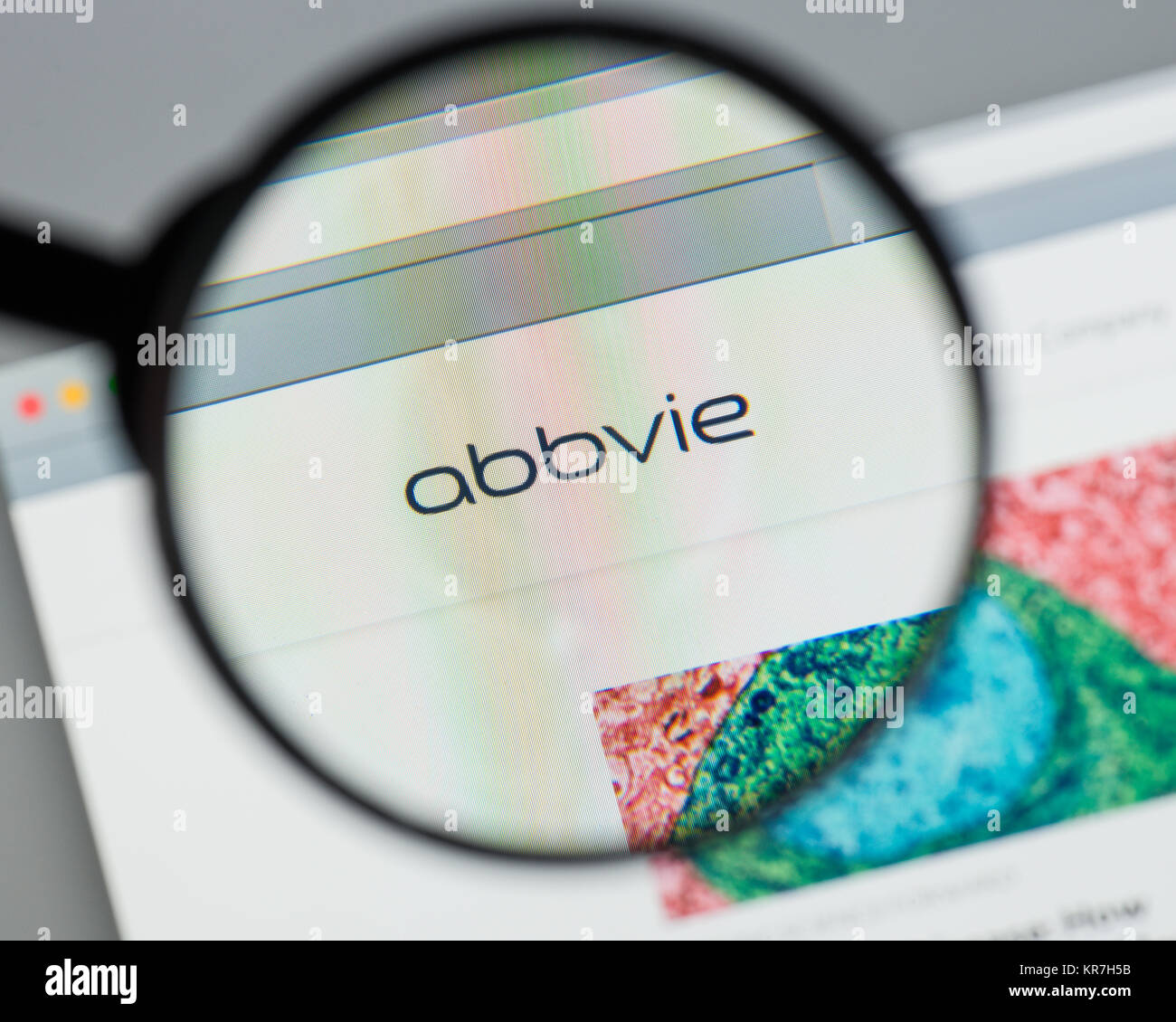 Milan, Italy - August 10, 2017: Abbvie website homepage. It is a ...