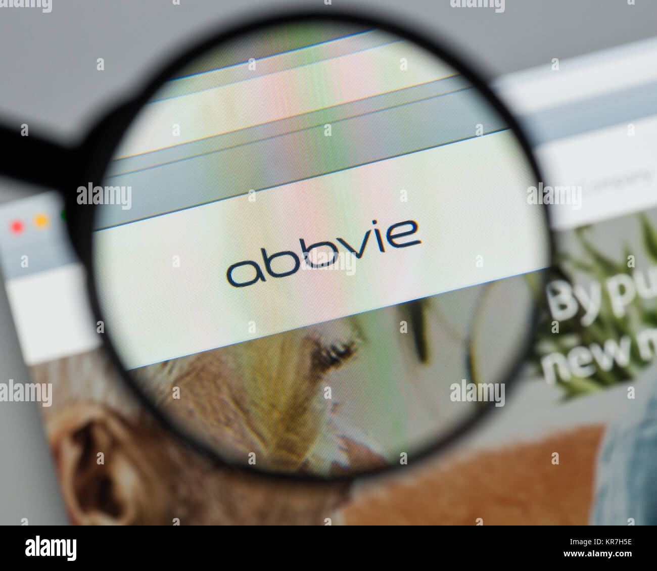 Milan, Italy - August 10, 2017: Abbvie website homepage. It is a ...