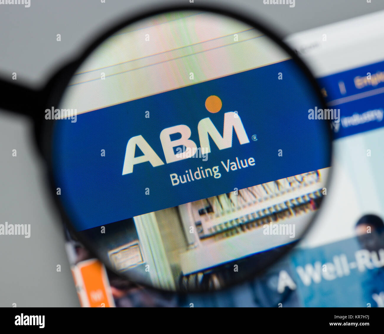 Milan, Italy - August 10, 2017: ABM Industries website homepage. It is ...