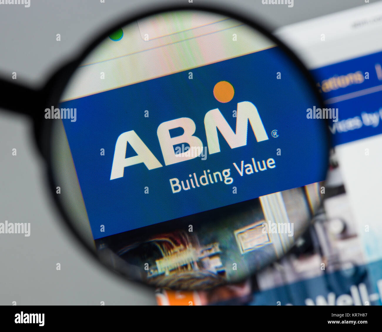 Milan, Italy - August 10, 2017: ABM Industries website homepage. It is ...