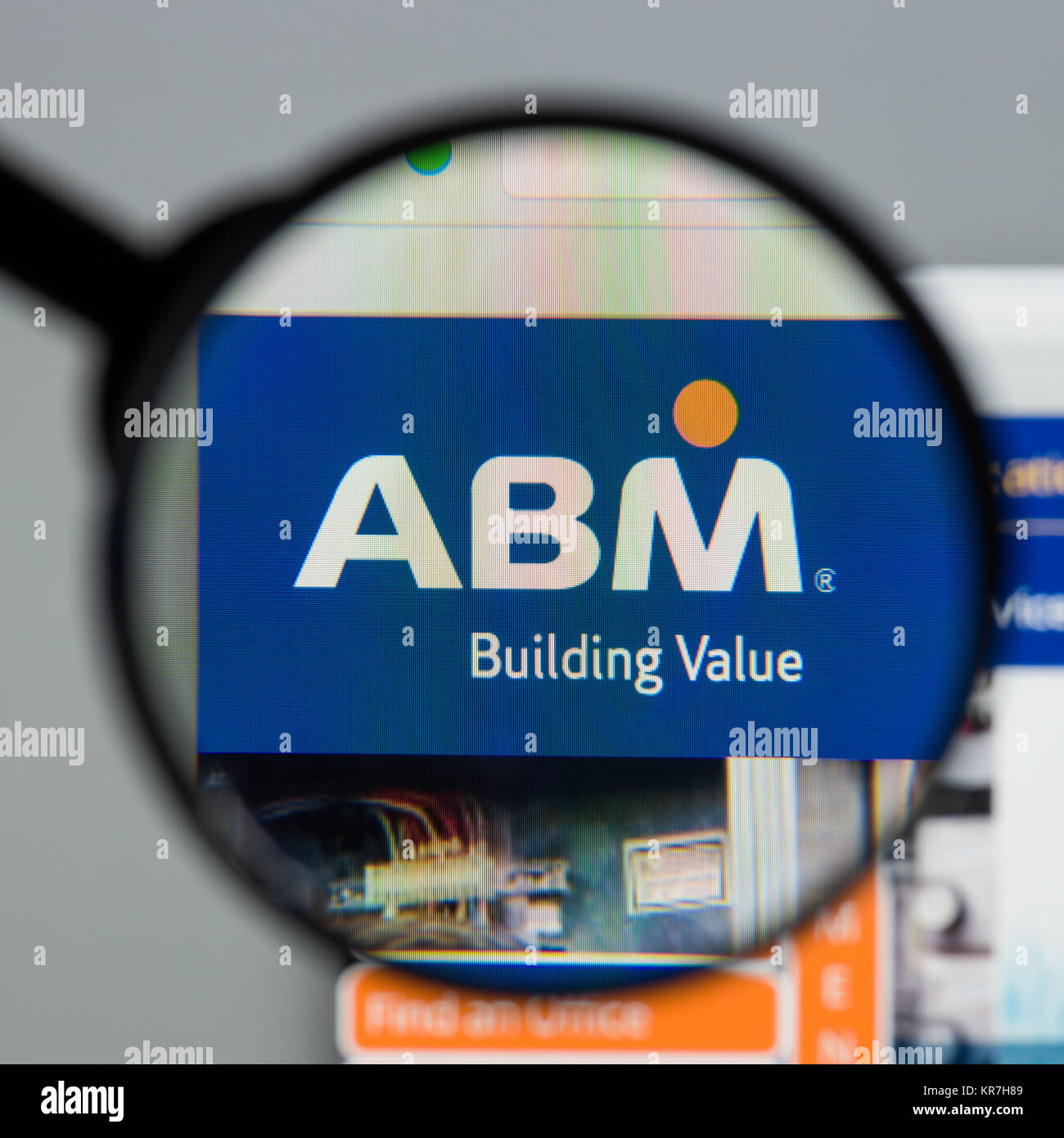 Milan, Italy - August 10, 2017: ABM Industries website homepage. It is ...