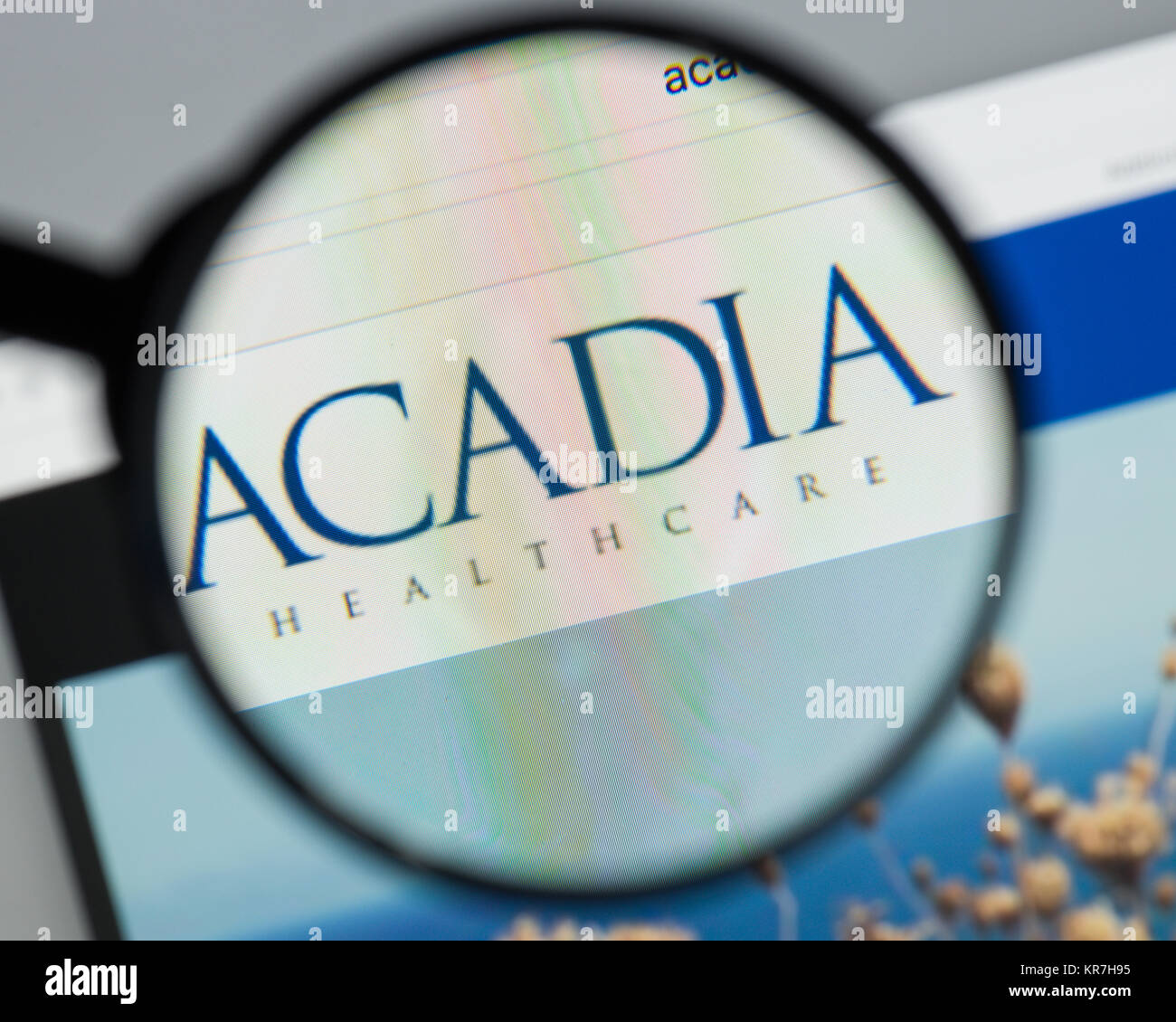 Milan, Italy - August 10, 2017: Acadia Healthcare website homepage. It ...