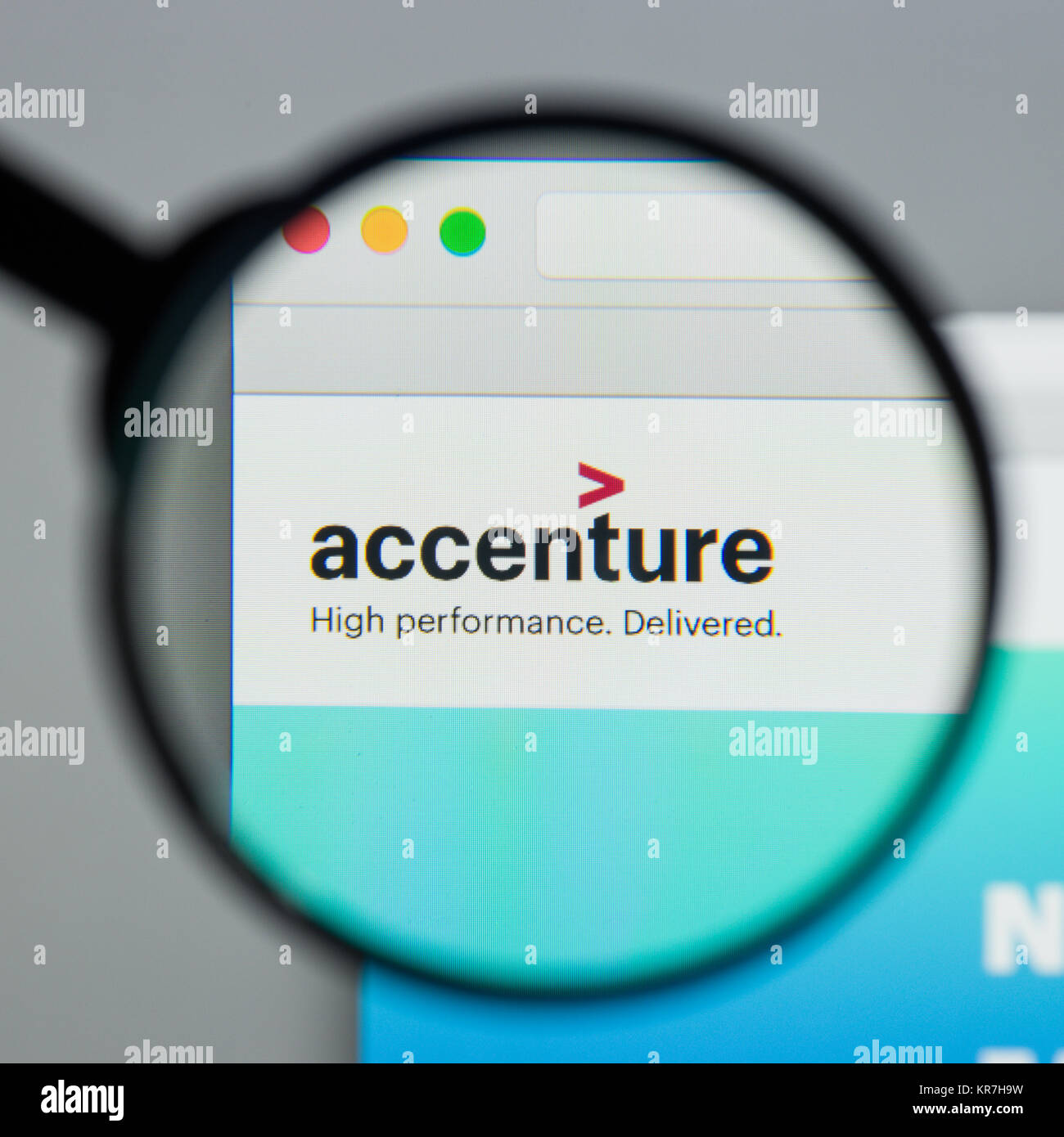 Milan, Italy - August 10, 2017: Accenture website homepage. It is a ...