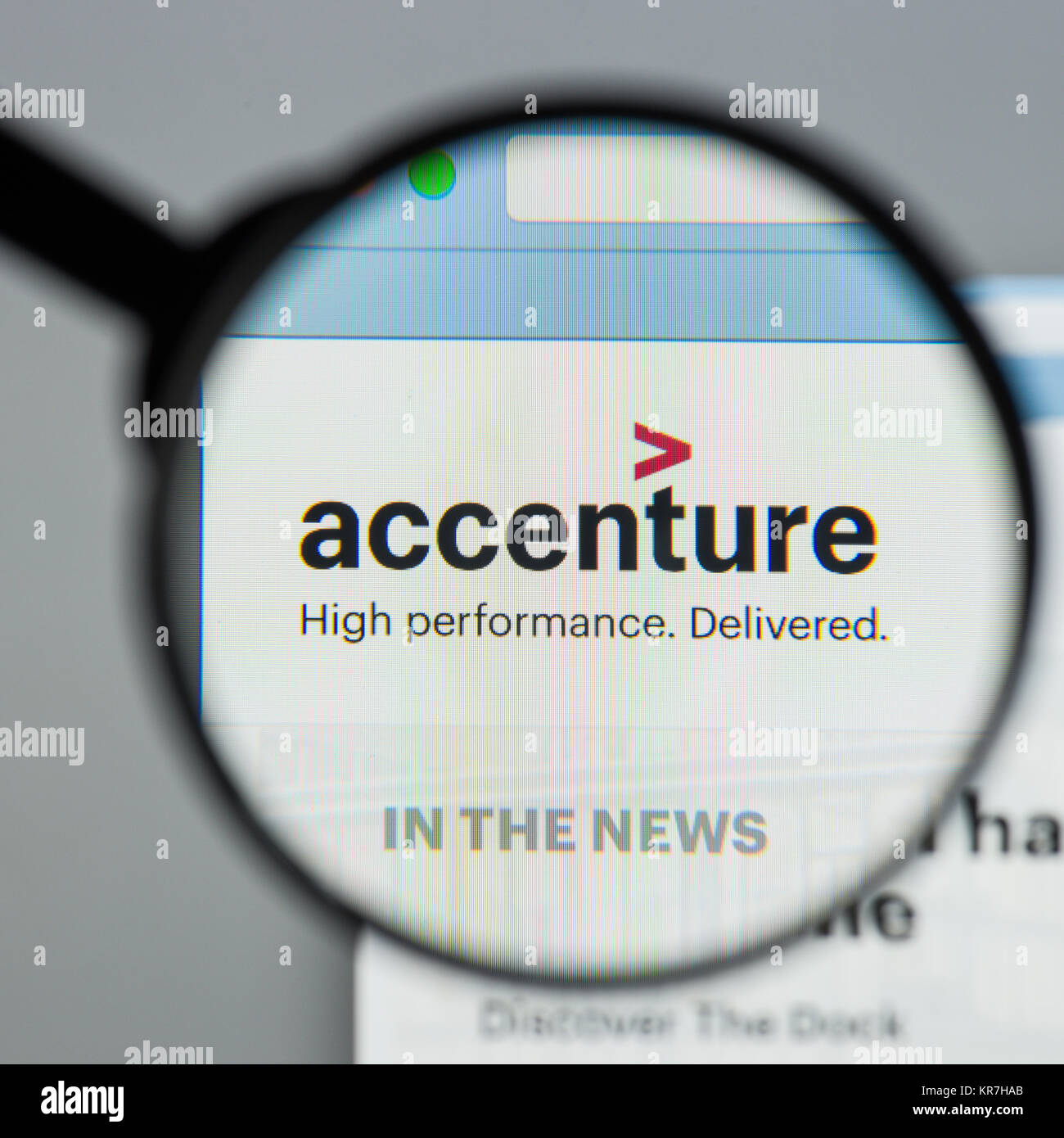 Milan, Italy - August 10, 2017: Accenture website homepage. It is a ...